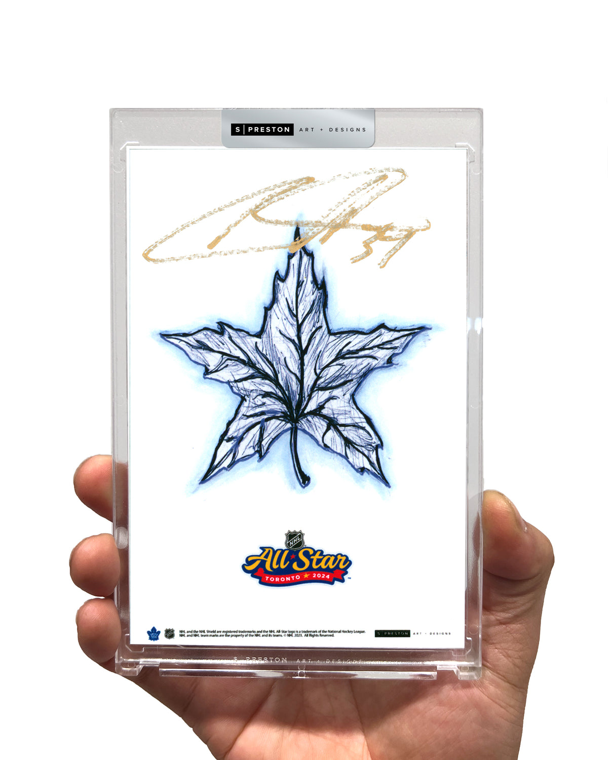 2022 NHL All Star Game Sketch - Auston Matthews Autograph Slab - Authe ...