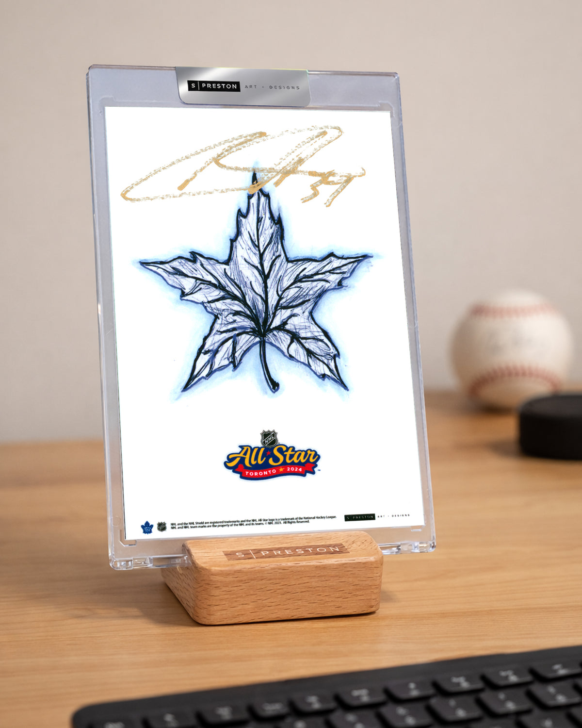 2022 NHL All Star Game Sketch - Auston Matthews Autograph Slab - Authe ...