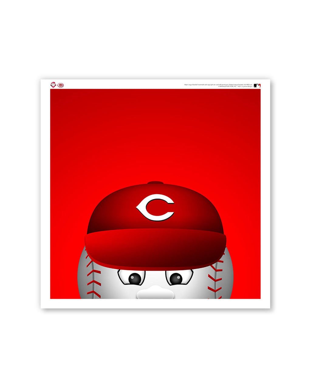 Minimalist Mr. Red Cincinnati Reds - S. Preston – S. Preston Art + Designs