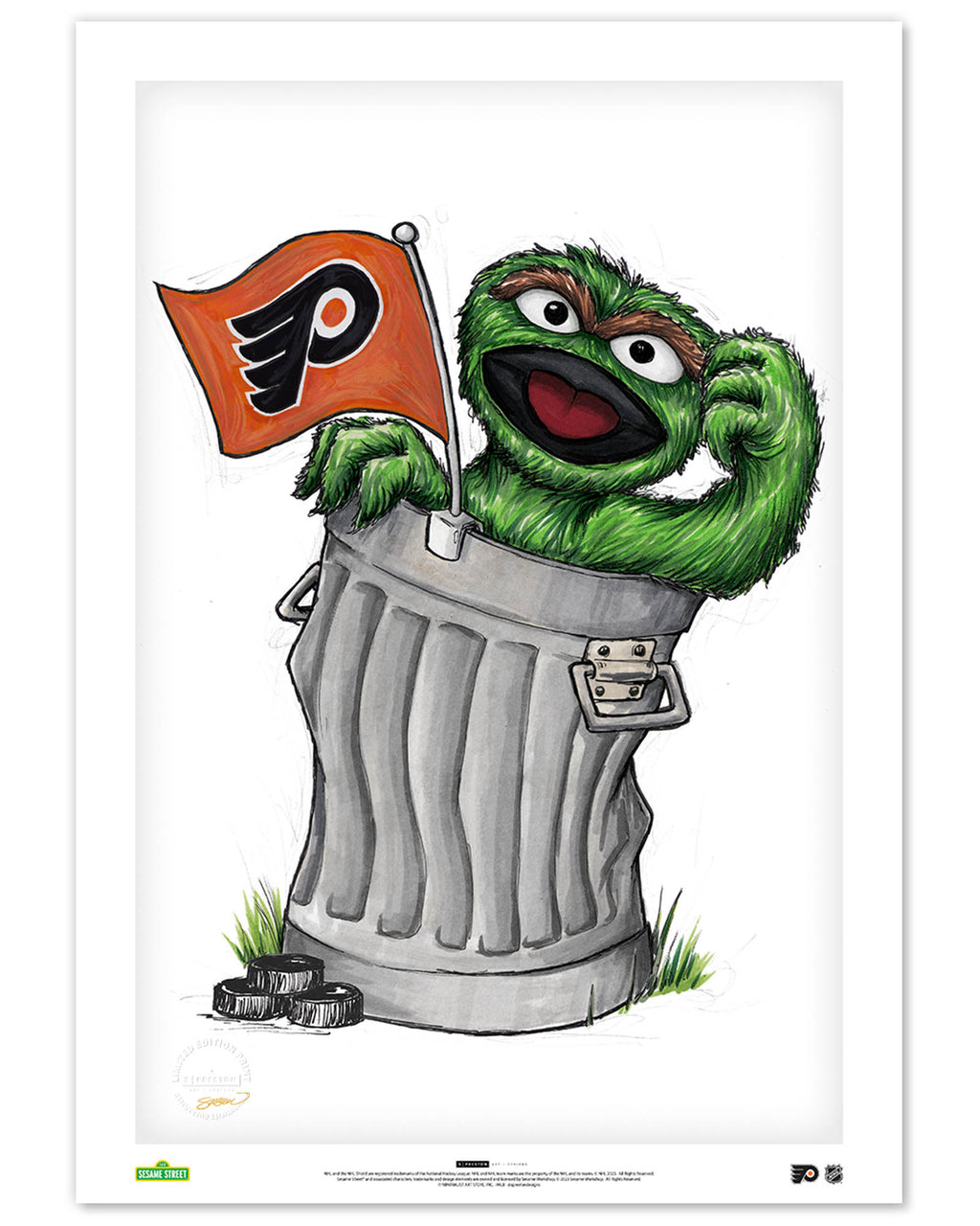 Oscar Rep Your Colours x Flyers | NHL Sesame St – S. Preston Art + Designs