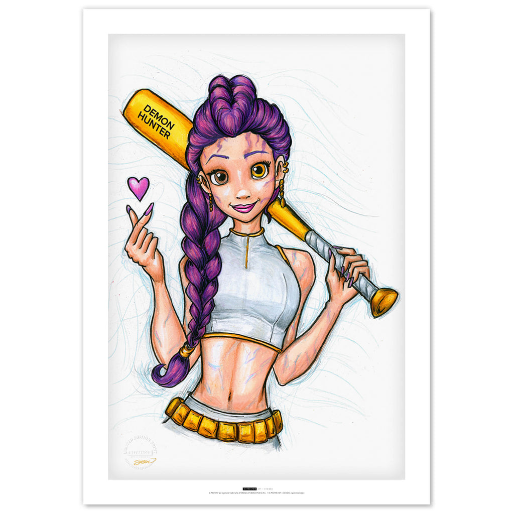 Ballpark Demon Hunter Raw Print – S. Preston Art + Designs